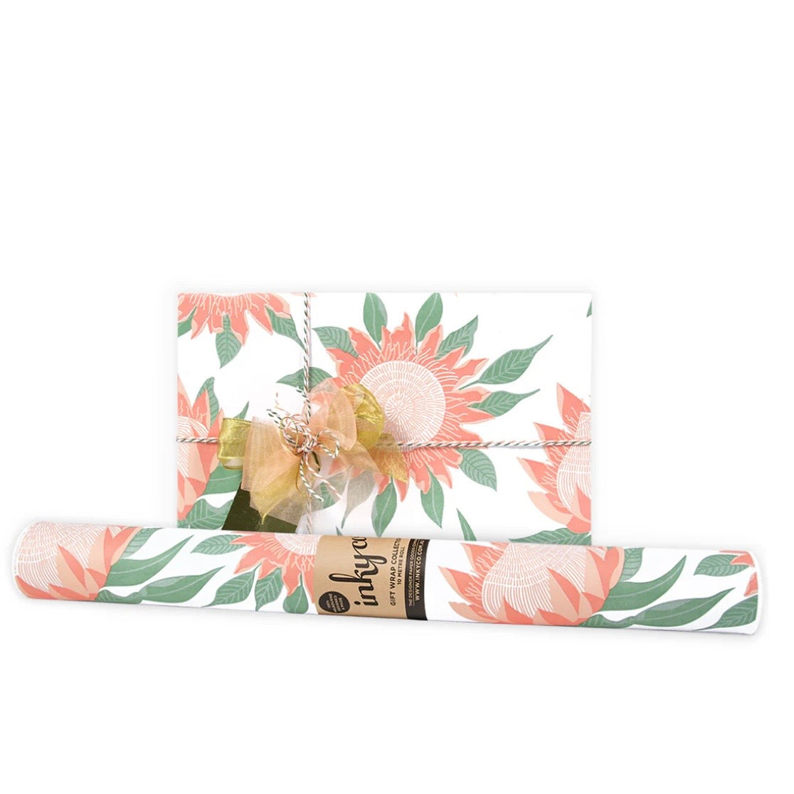 Inky Co Wrapping Paper 5m - King Protea – Rigby’s Homewares