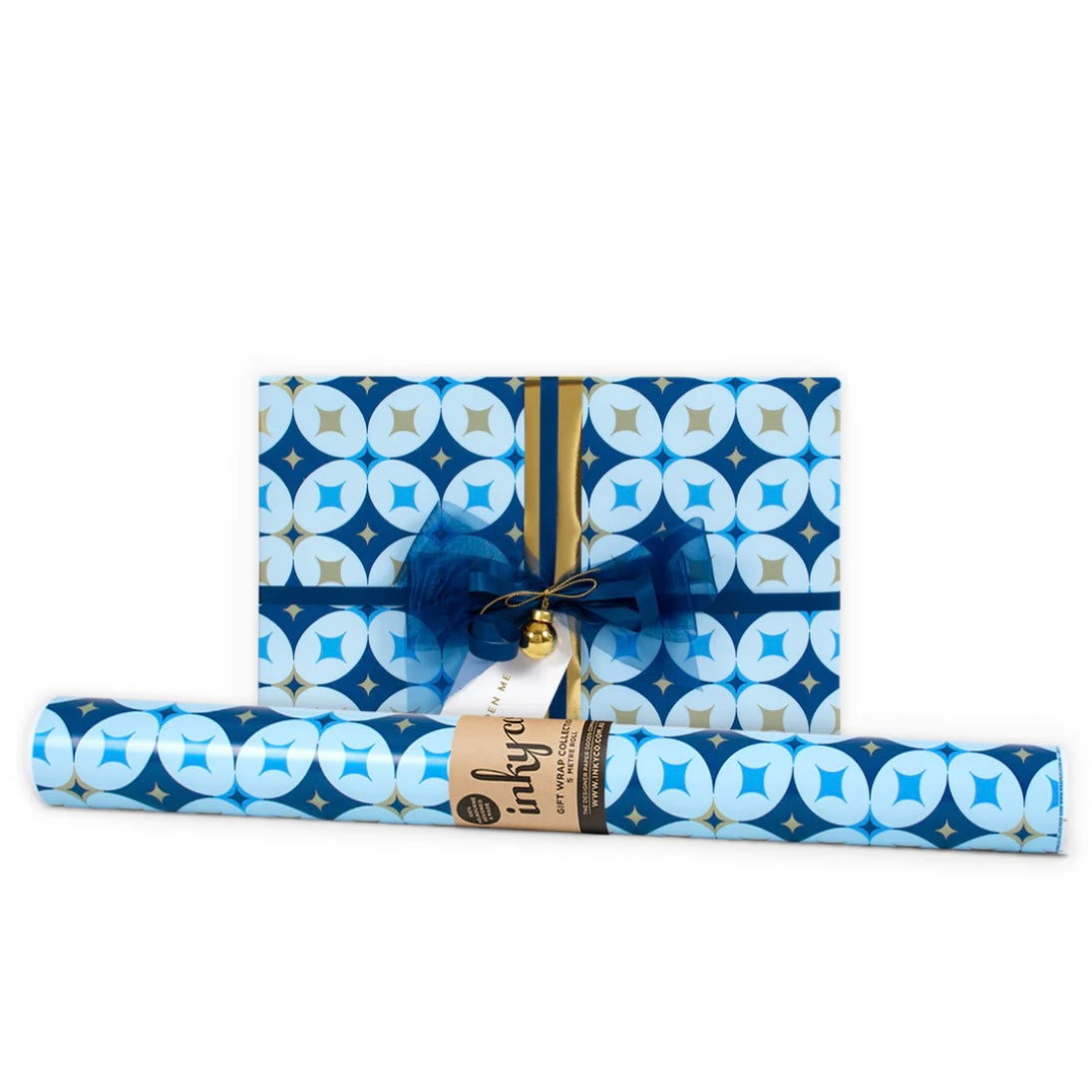 Inky Co Wrapping Paper 5m - Crystal Blue – Rigby’s Homewares