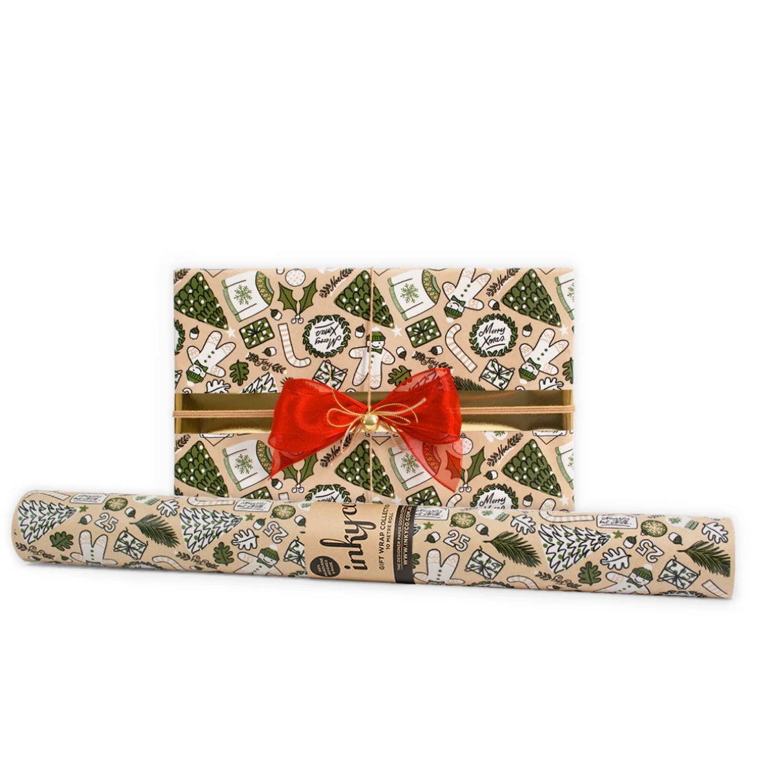 Inky Co Wrapping Paper 5m - Wonderland Kraft – Rigby’s Homewares